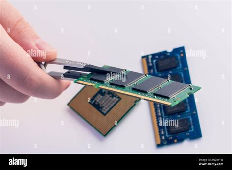 Technician Fixing Computer Repair And Upgrade Concept Of Laptop Workshop Background Stock