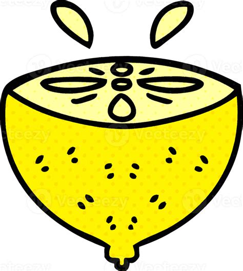 Comic Book Style Quirky Cartoon Lemon 40084352 Png