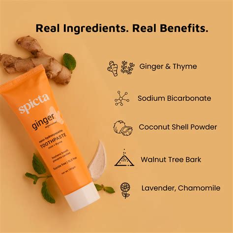 Spicta Ginger Mint Toothpaste Natural Fluoride Free Sls Free Best Organic Toothpaste In India
