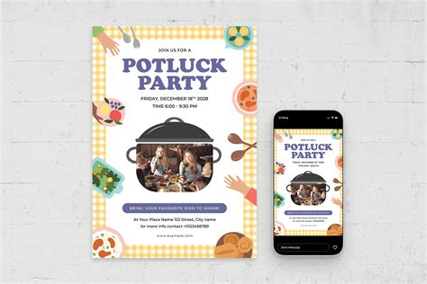 Potluck Flyer Template Ai Eps Brandpacks
