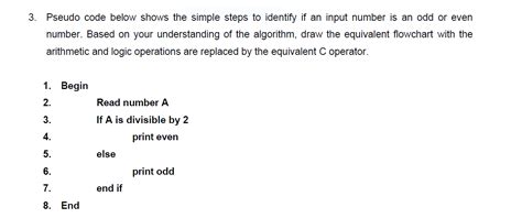 Solved Pseudo Code Below Shows The Simple Steps To Chegg Com