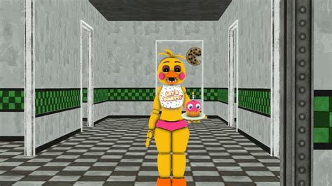 Fnaf Sfm Toy Chica Dancing In The Fnaf2 Hallway Youtube