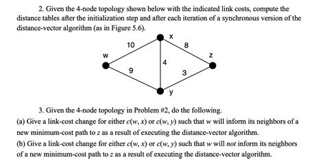 Solved Given The Node Topology Shown Below With The Chegg