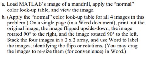solved a load matlab s image of a mandrill apply the