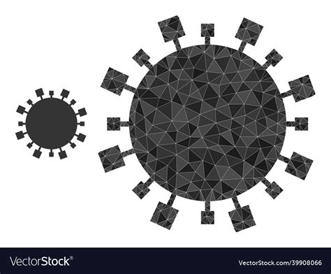 Triangle Filled Digital Virus Icon Royalty Free Vector Image