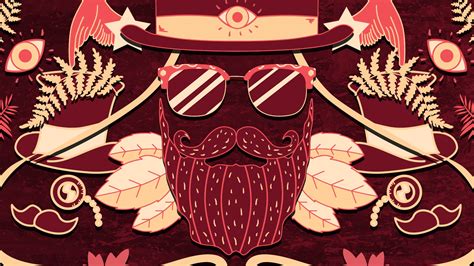 Beards Red Yellow Glasses Leaves Beard Hd Wallpaper Rare Gallery