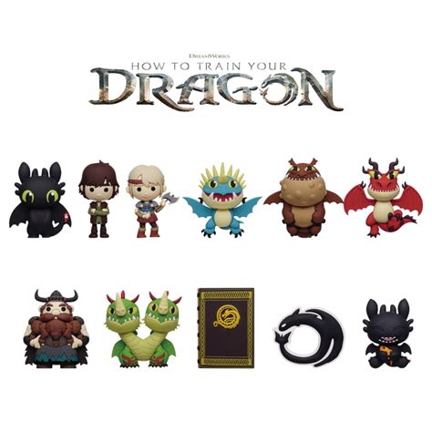 How To Train Your Dragon 2025 3d Pvc Bag Clips S01 Blind Bag Display Of 24 Ozzie