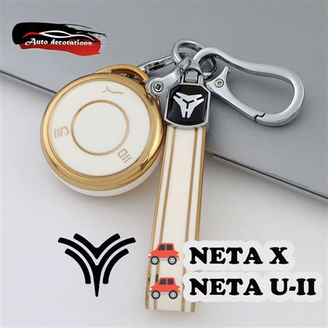 Neta Aya Neta X Neta U Iicar เคสกุญแจรถทรงกลม Neta U Ii Neta U 2 ฝาครอบกุญแจ Tpu พวงกุญแจ