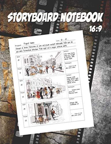 Storyboard Notebook 169 Blank Templates For Storyboards With 169