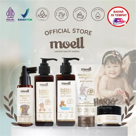 Jual Moell Body Wash Body Lotion Hairlotion Shampoo Balm