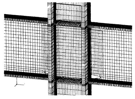 Typical Finite Element Model For Simulating Cruciform Connection Download Scientific Diagram