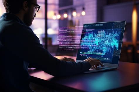 Programmer Working On Their Professional Development Types On A Laptop Computer Keyboard