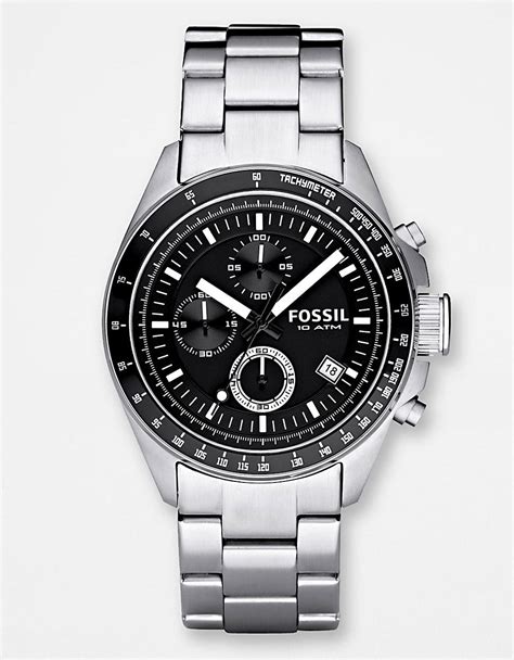 Mens Fossil Watch Silver At Amber Polk Blog