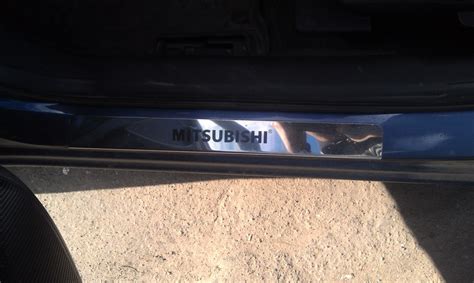 Накладки на пороги. — Mitsubishi Lancer X, 1,5 л, 2008 года | стайлинг ...