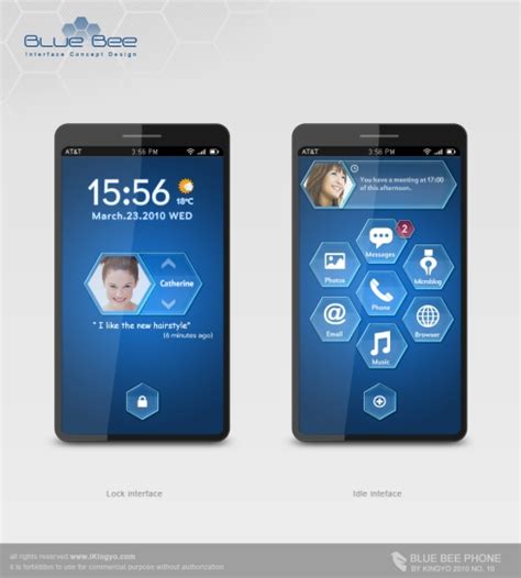 Blue Bee Phone Interface Concept Is Simplistic And Intuitive Concept Phones