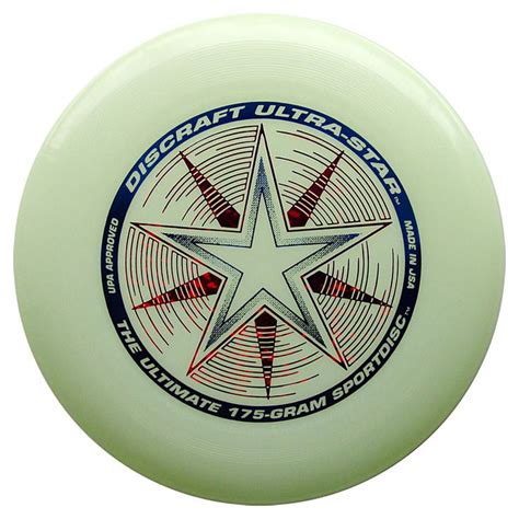 Discraft 175g Ultra Star Ultimate Frisbee Disc Glow Flying Sports
