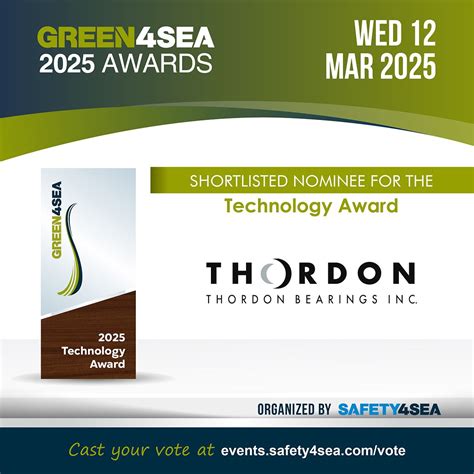 Exciting News Thordon Bearings Has Been Short Listed For The Green4sea