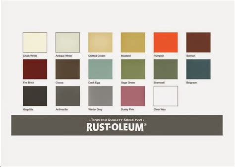 Rust Oleum Auto Paint Color Chart