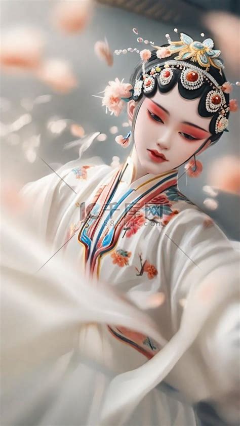 非遗戏曲国粹京剧角色花旦20原创插画图片 千库网