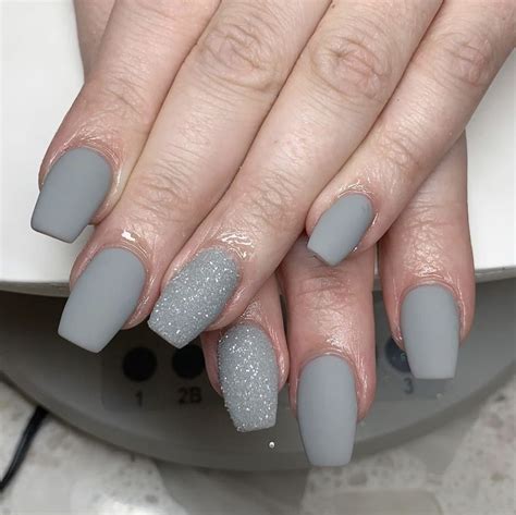 Pin By Morgan Alderete On Fun Nails Nails Inspiration Grey Acrylic