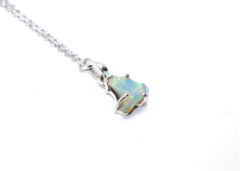 Raw Opal Necklace Rough Opal Opal Necklace Rough Opal Necklace