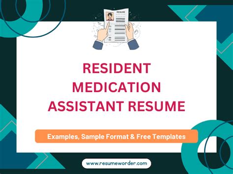Resident Medication Assistant Resume Examples Sample Templates Tips