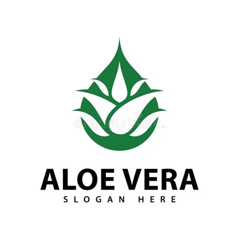 Aloe Vera Logo Design Template Stock Vector Illustration Of Symbol