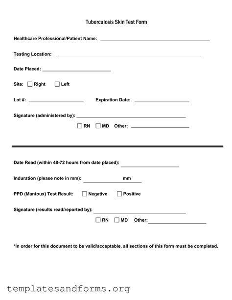 Blank Tb Test Form ️ Templates And Forms