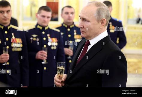 Moscow Russia 08th Dec 2022 Russian President Vladimir Putin Toasts