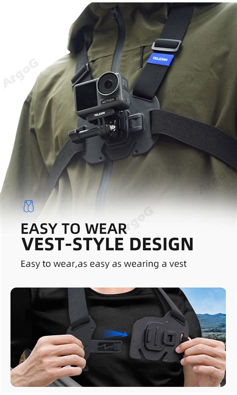 Telesin Quick Release Chest Strap Mount For Most Action Cameras