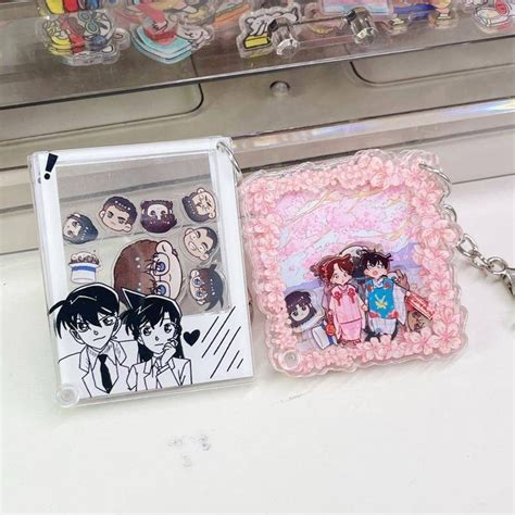 Detective Conan Diy อะคริลิคสั่นพวงกุญแจ Shinichi Kudo Ran Mori ของขวัญ