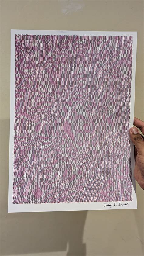 A Pen Plotting Generative Art Perlin Moire Generative Art Print Ink Geometric Code