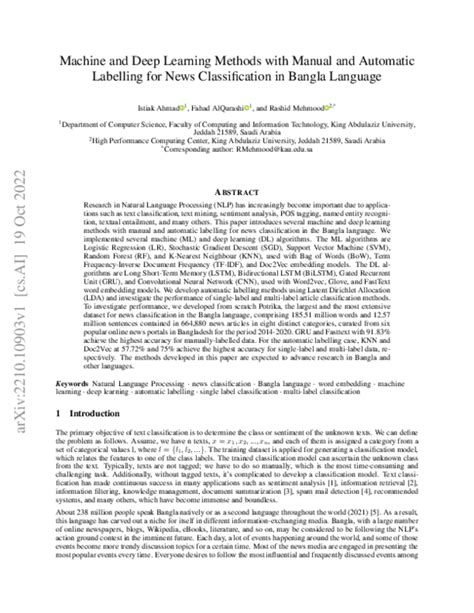 Pdf Machine And Deep Learning Methods With Manual And Automatic