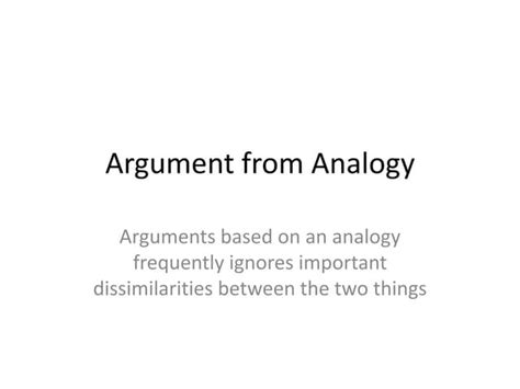 Argument From Analogy Pptx