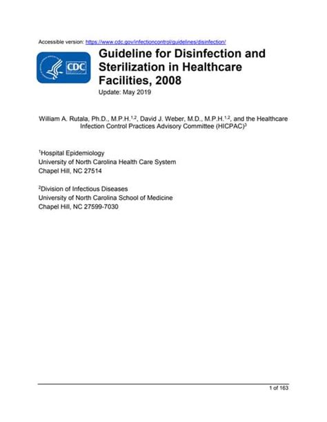 Cdc Guideline Cssd Pdf