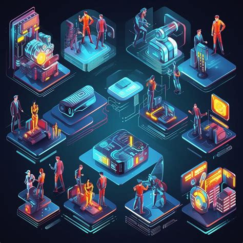 Tech Innovations Isometric Infographics And Illustrations Collection Premium Ai Generated Image