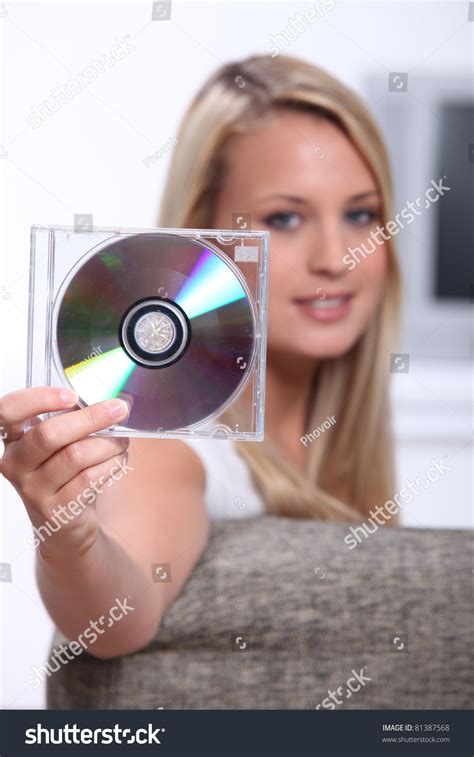 Woman Holding A Cd Stock Photos Images Photography Shutterstock