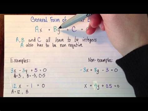 General Form Of Linear Equations In Two Variables X And Y Tessshebaylo