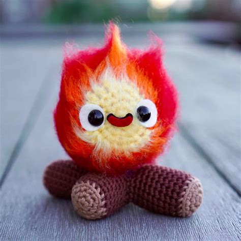 1 I Made Calcifer From Howls Moving Castle 🔥😈 Crochet Crochet