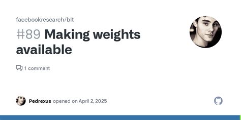making weights available · issue 89 · facebookresearch blt · github