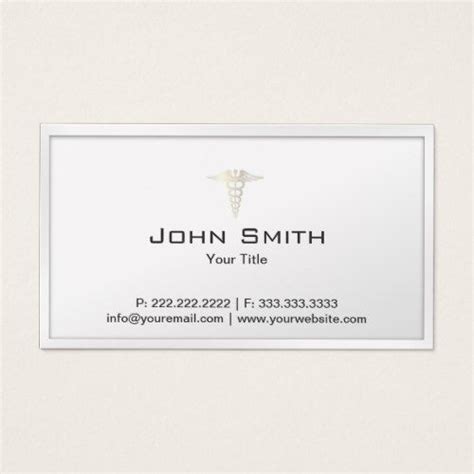Medical Care Doctor Elegant White Border Business Card Business Cards Elegant Cards