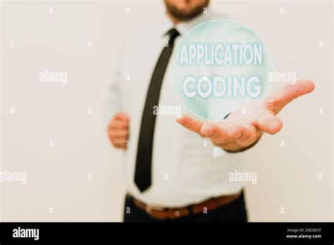 Conceptual Caption Application Coding Business Showcase Process By