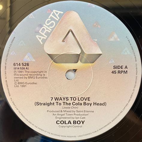 7 Ways To Love Cola Boy Vinyl7 Records