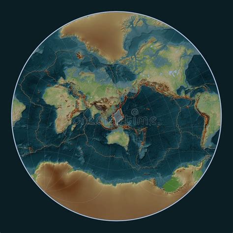 Philippine Sea Tectonic Plate Wiki Lagrange Oblique Volcanoes Stock Illustration