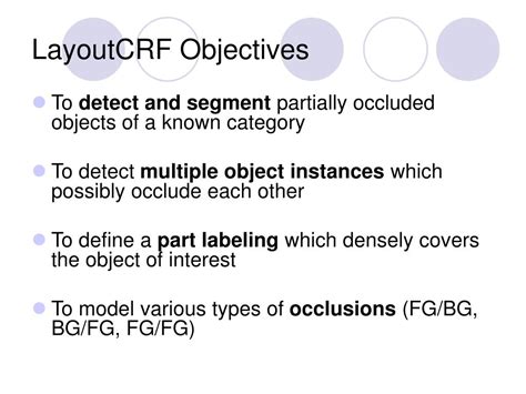 Ppt The Layout Consistent Random Field For Recognizing And Segmenting Partially Occluded