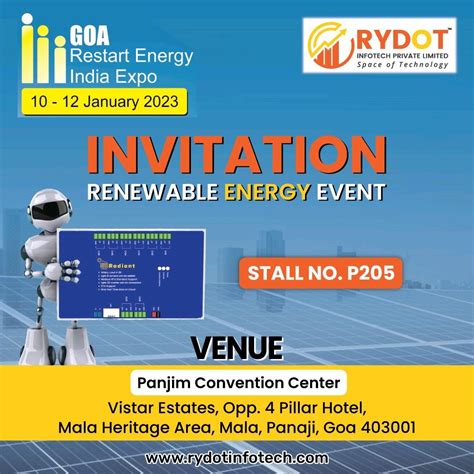 Rydot Infotech Pvt Ltd On Linkedin Restartenergyindiaexpogoa2023 Event Renewableenergy