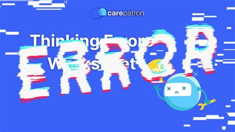 Thinking Errors Worksheet Youtube