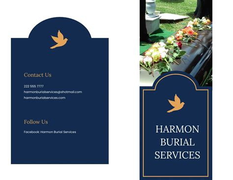 Free Catholic Burial Funeral Bi Fold Brochure Template To Edit Online