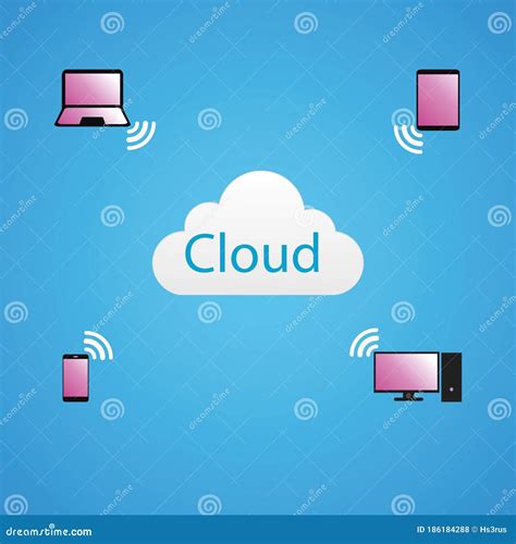 Cloud Computing Technology Abstract Scheme Eps10 Vector Illustration Stock Vector Illustration