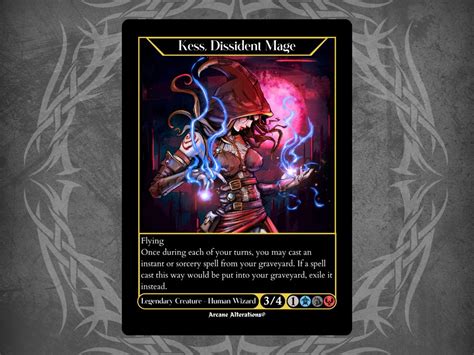 Kess Dissident Mage Full Art Custom Card Etsy